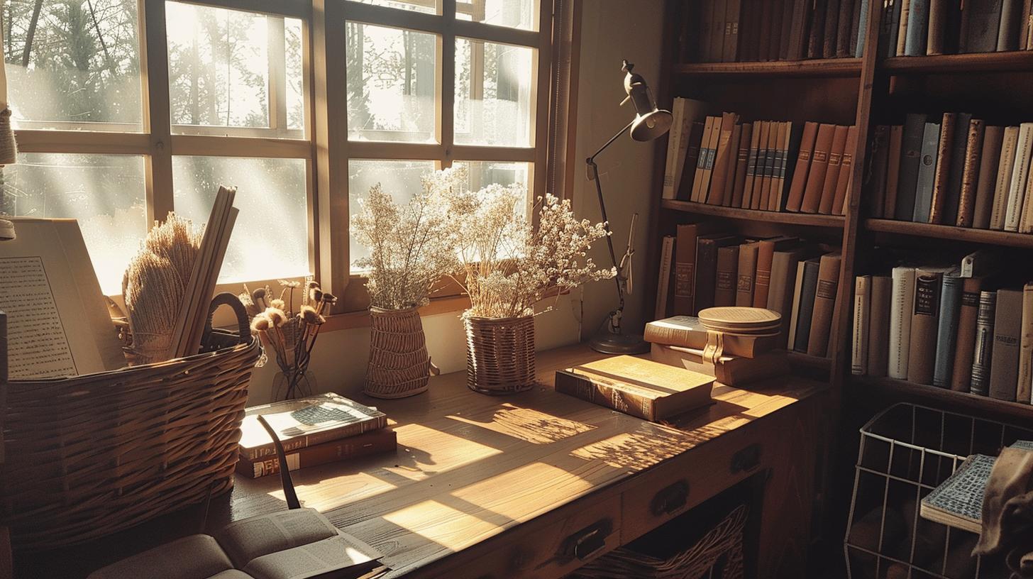 Cottagecore Desk Ideas for a Cozy Workspace - Cottage Core Holly